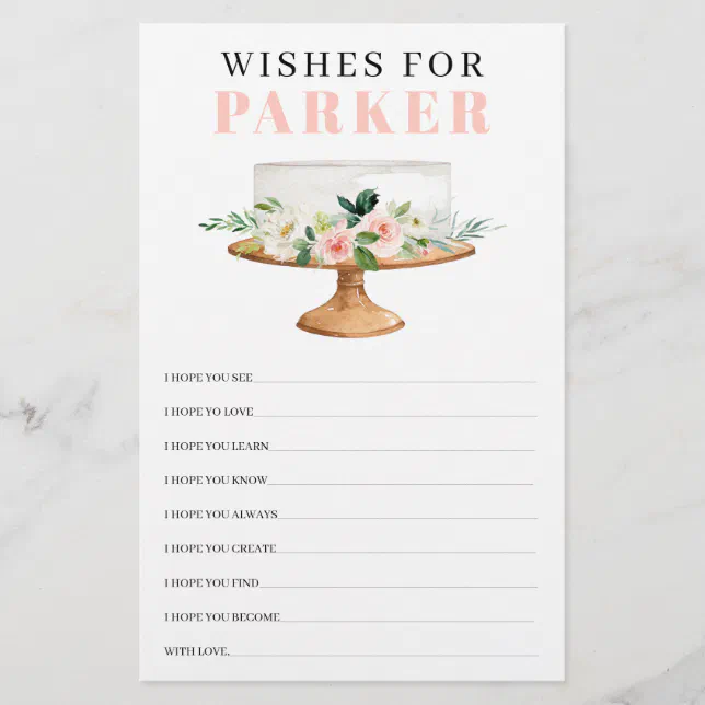 First Birthday Game Modern Pink Floral Girl | Zazzle