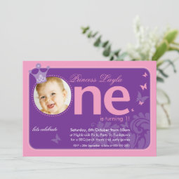 FIRST BIRTHDAY PARTY INVITES :: number one 3 | Zazzle