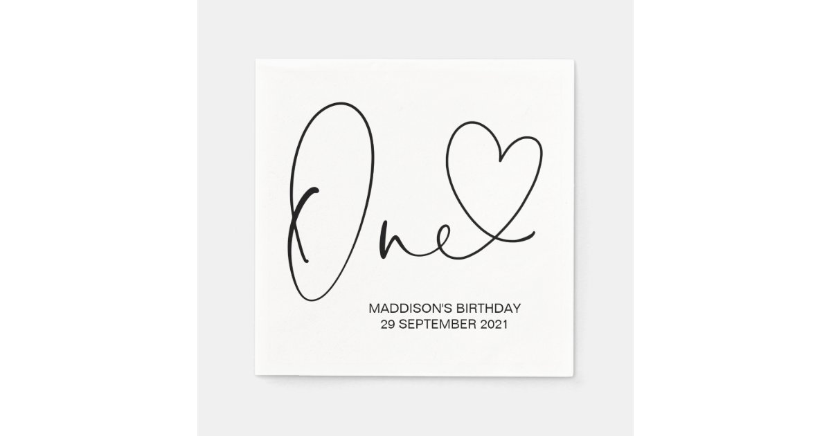 First Birthday Party One Celebration Napkins | Zazzle