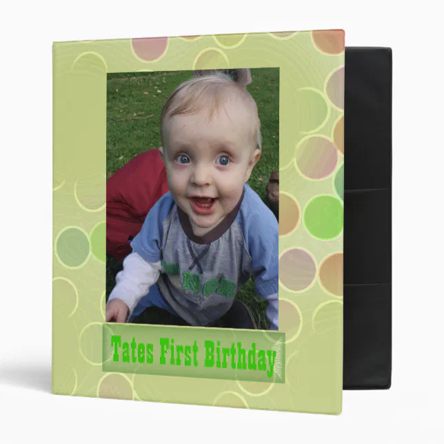 First Birthday Photo Album / Binder | Zazzle