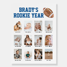 First Birthday Photo Sign | Football 1st Birthday | Zazzle