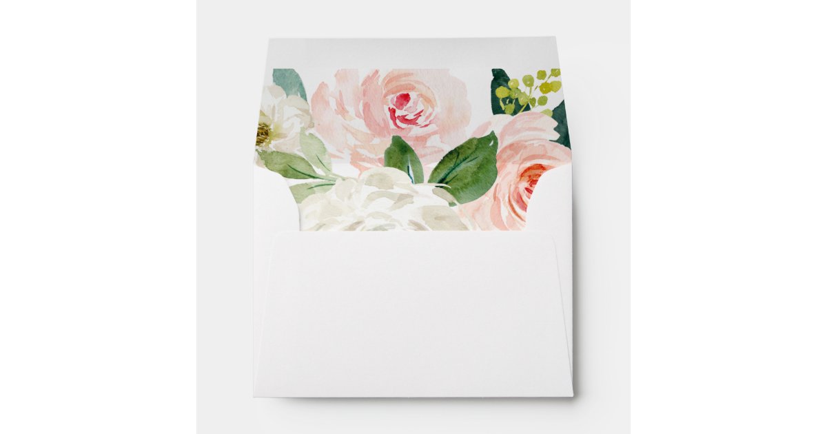 First Birthday Pink Floral Envelopes | Zazzle