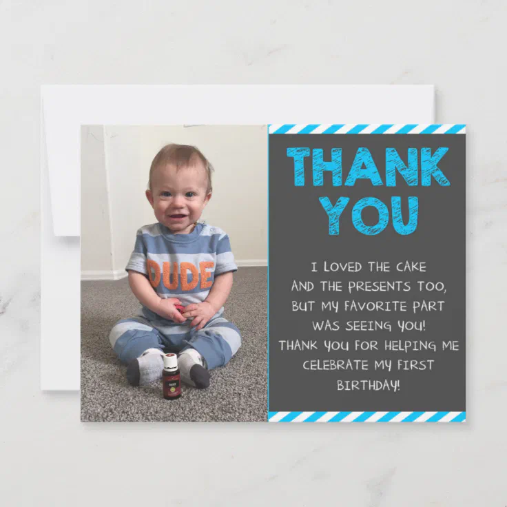 First Birthday Thank you | Zazzle
