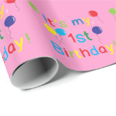 First Birthday Wrapping Paper | Zazzle