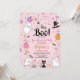 First Boo Day Pink Spooktacular Halloween Birthday Invitation | Zazzle