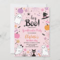 First Boo Day Pink Spooktacular Halloween Birthday Invitation | Zazzle