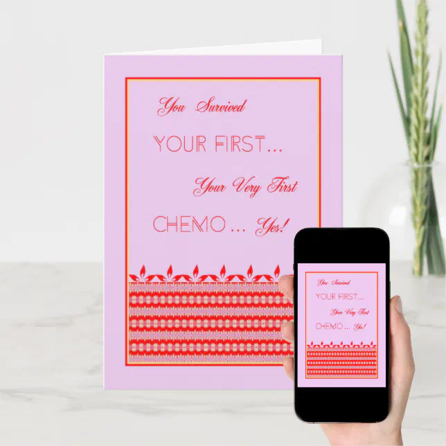 First Chemo Survival Card | Zazzle