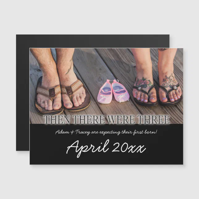 First Child Pregnancy Announcement Magnet Card | Zazzle