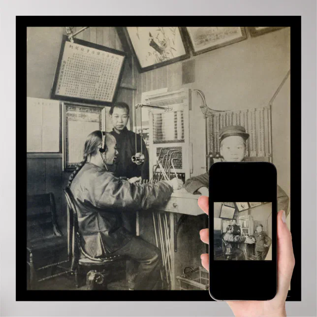 First Chinese Telephone Operator, Chinatown 1922 Poster | Zazzle