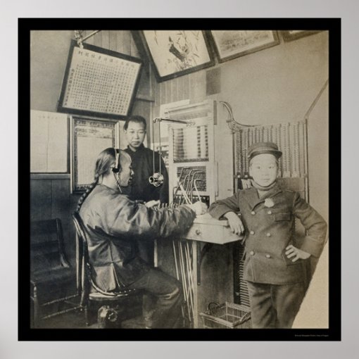 First Chinese Telephone Operator, Chinatown 1922 Poster | Zazzle