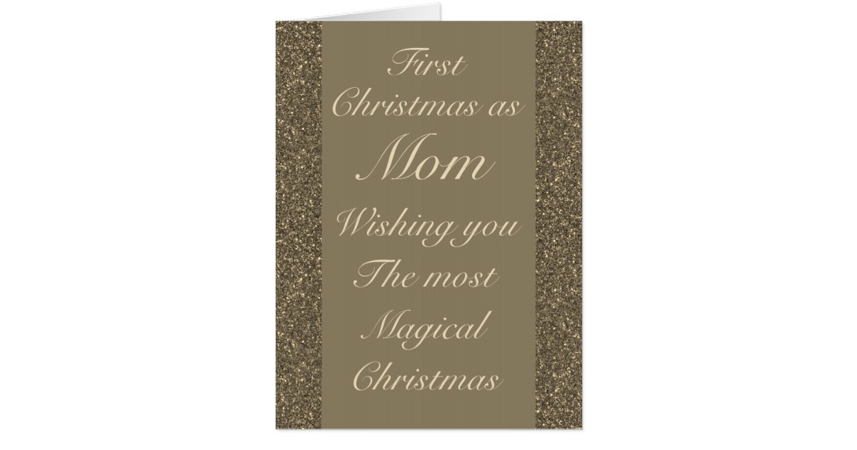 First Christmas as mom Christmas card | Zazzle