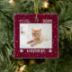 First Christmas Cat Photo Name Year Custom Ceramic Ornament | Zazzle