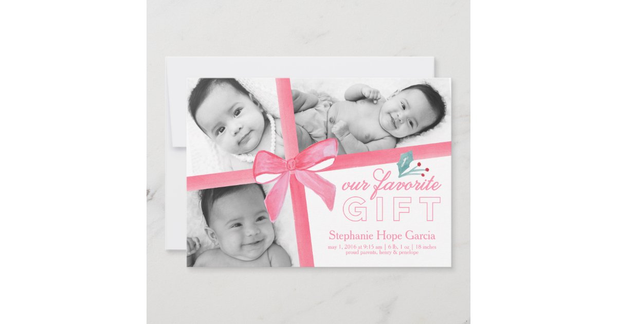 First Christmas Gift | Christmas Holiday Card | Zazzle