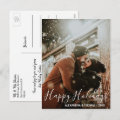 First Christmas Holidays Married Engaged | PHOTO Holiday Postcard | Zazzle