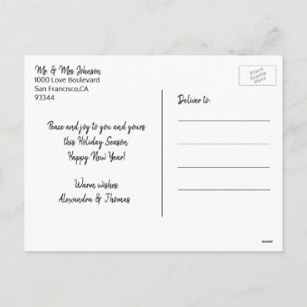 First Christmas Holidays Married Engaged | PHOTO Holiday Postcard | Zazzle