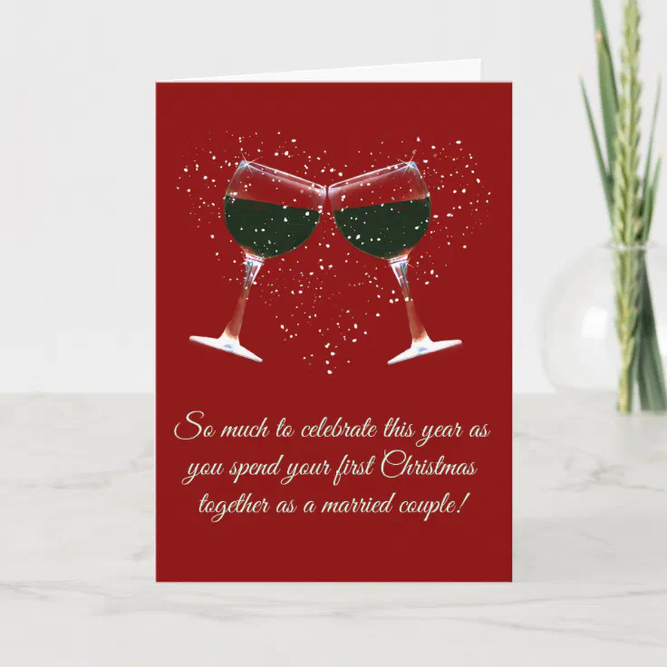 First Christmas Married Holiday Card | Zazzle