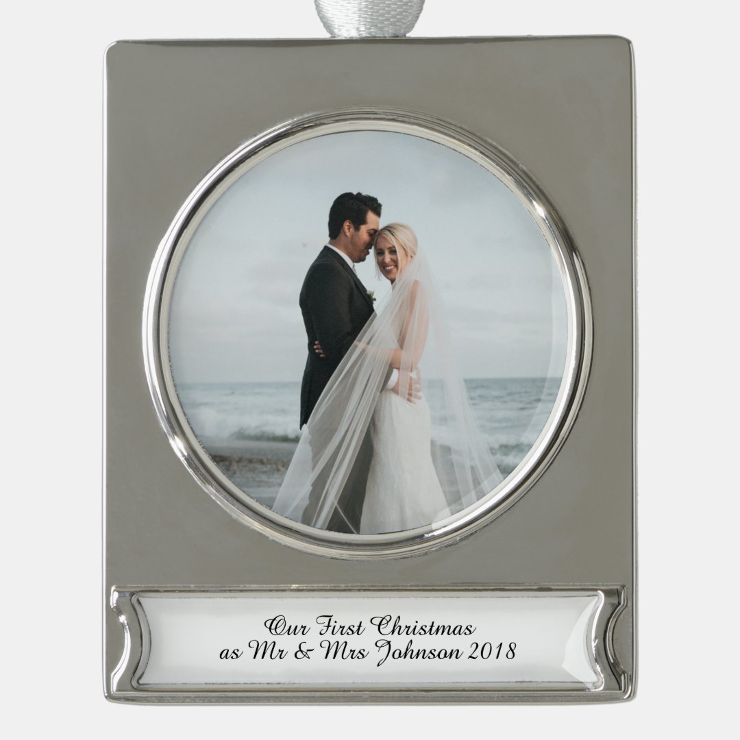 First Christmas Mr & Mrs Married Couple Ornament | Zazzle