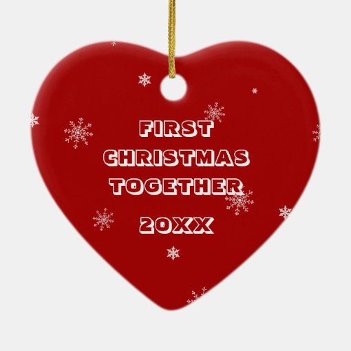First Christmas Together.Custom Christmas Ornament | Zazzle