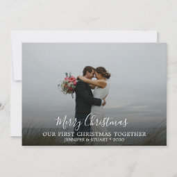First christmas together photo Merry Christmas Holiday Card | Zazzle