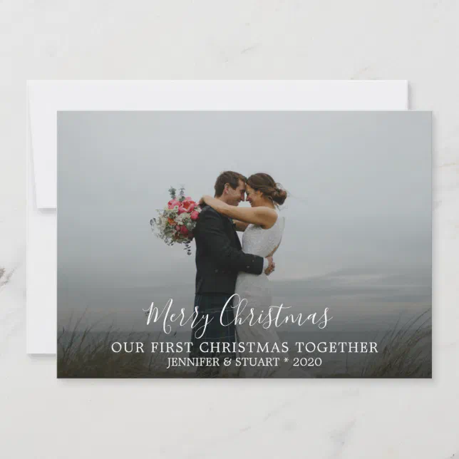 First christmas together photo Merry Christmas Holiday Card | Zazzle