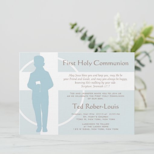 First Communion and Announcement - Boy | Zazzle