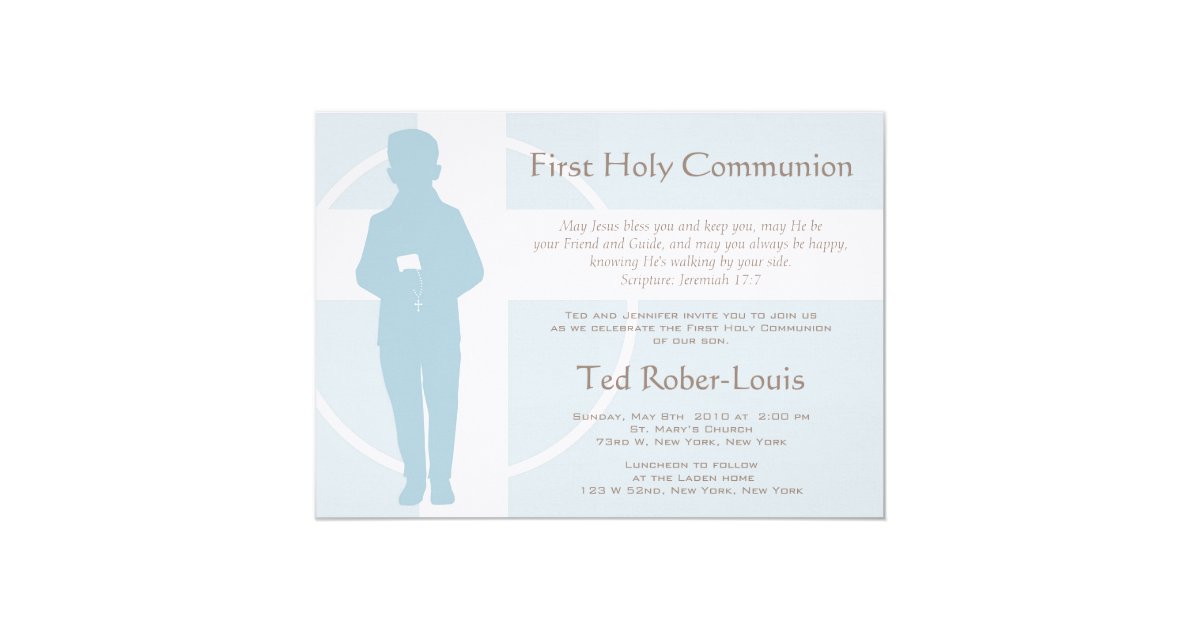 First Communion and Announcement - Boy | Zazzle.com