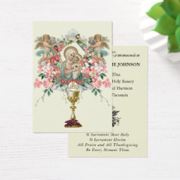 First Communion Catholic Remembrance Holy Card | Zazzle