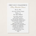 First Communion Catholic Remembrance Holy Card | Zazzle