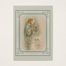 First Communion Catholic Remembrance Holy Card | Zazzle
