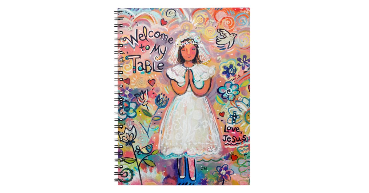 First Communion Girl Journal Notebook | Zazzle