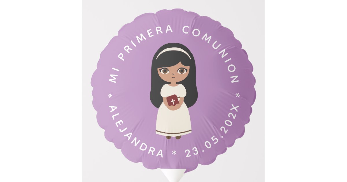 First Communion Hispanic Primera Comunion Latina Balloon | Zazzle