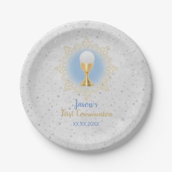 first communion paper plates | Zazzle