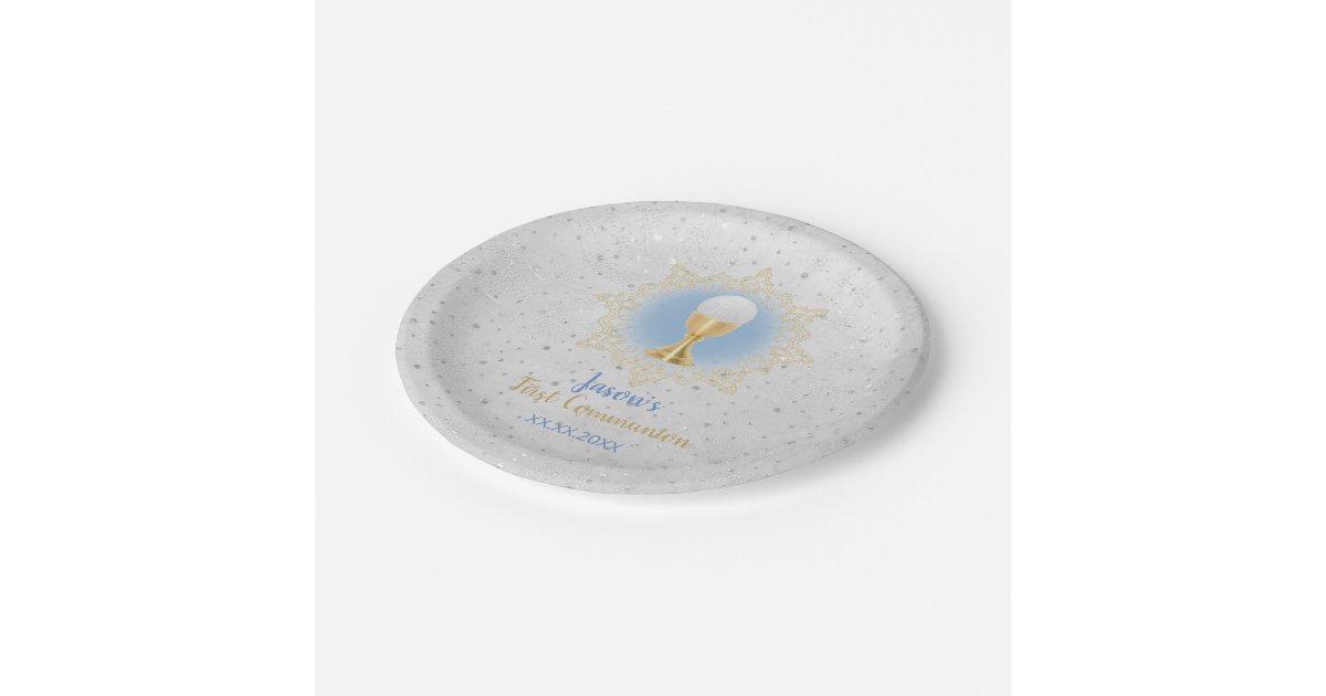 first communion paper plates | Zazzle