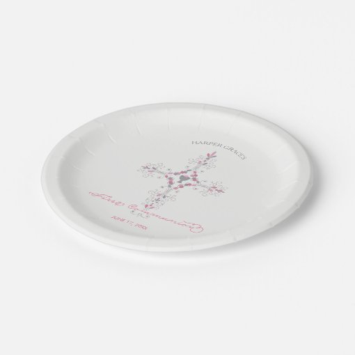 First Communion Party Paper Plate, Custom Plates | Zazzle
