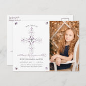First Communion Save The Date Postcard with Photo | Zazzle