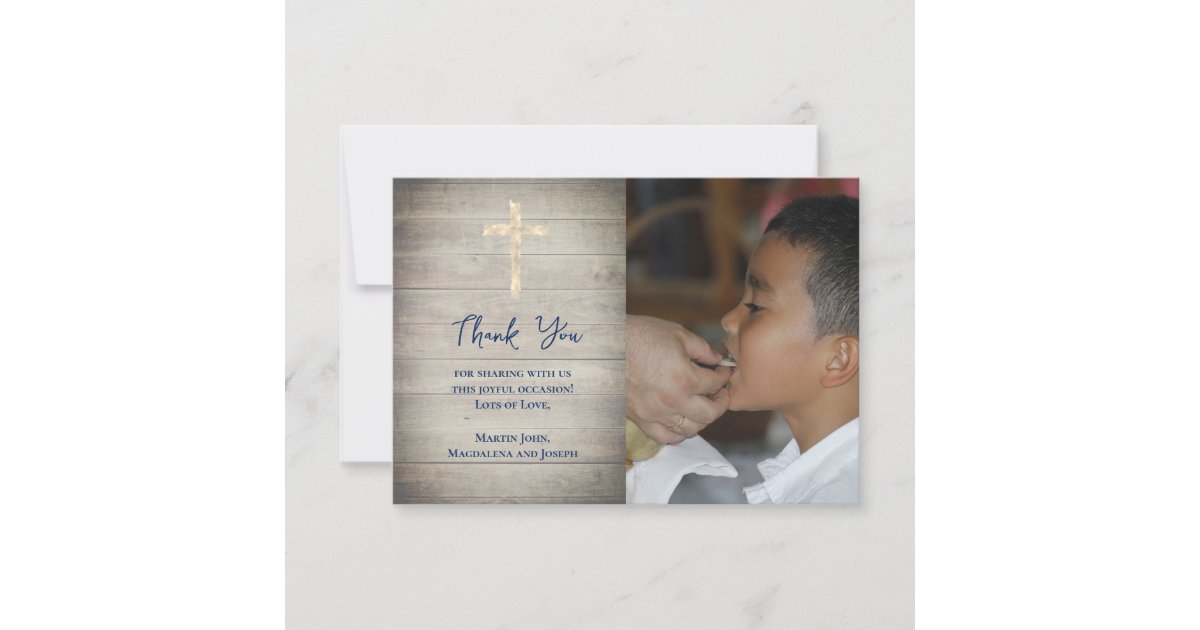 First Communion thank you card | Zazzle
