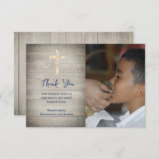 First Communion thank you card | Zazzle