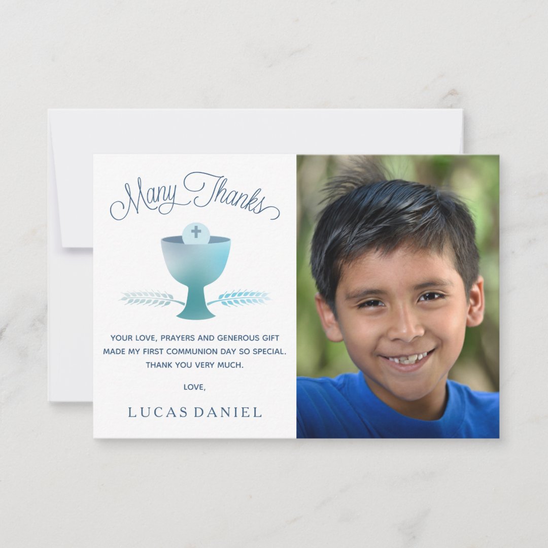 First Communion Thank You Card , Customize, Simple | Zazzle