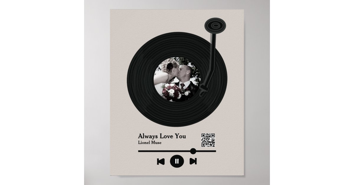 First Dance Music Code Record Photo Poster | Zazzle
