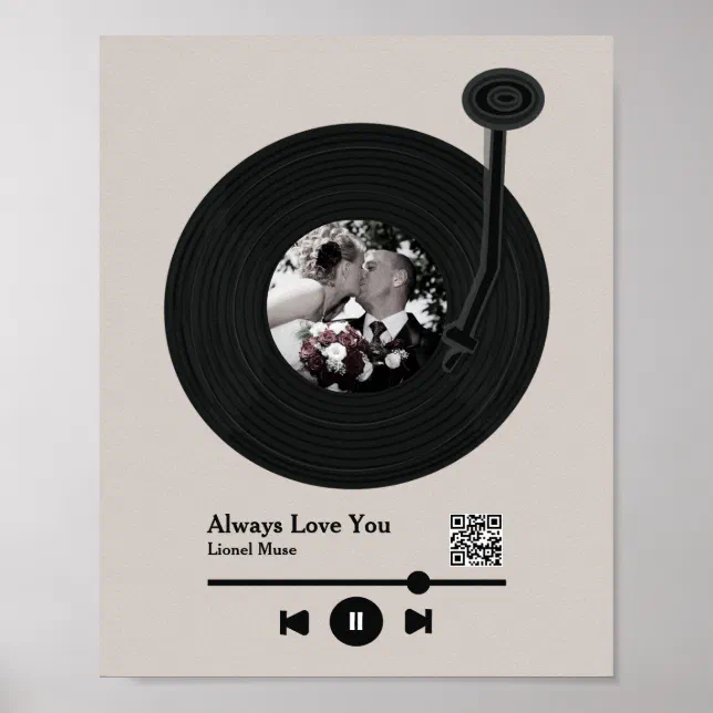 First Dance Music Code Record Photo Poster | Zazzle