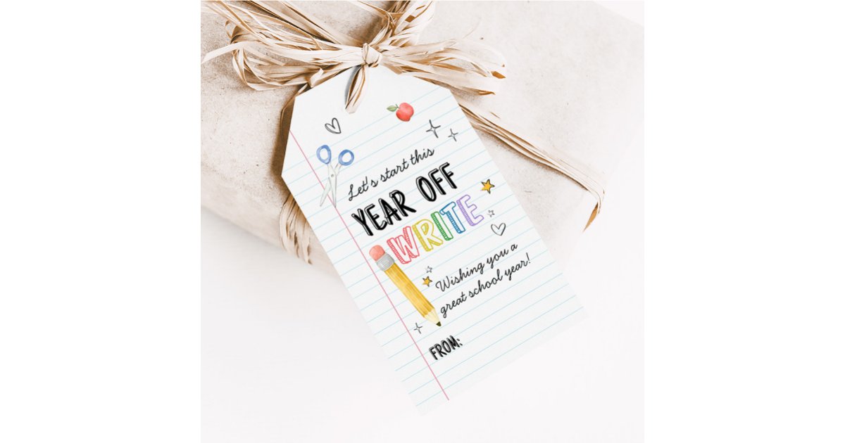 First Day Back to School Favor Tags | Zazzle