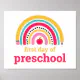 First Day of Preschool Rainbow Sign | Zazzle