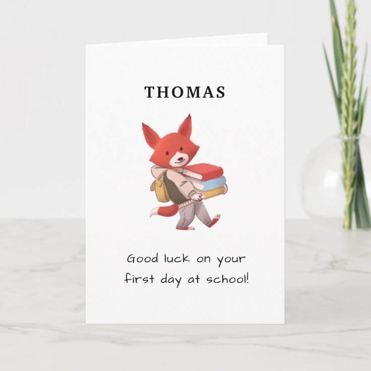 first Day of School/back to school funny kids boy Card | Zazzle