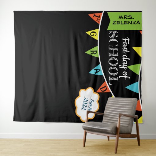 First day of School photobooth backdrop | Zazzle