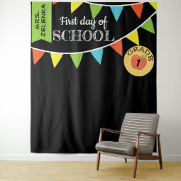 First day of school photobooth backdrop | Zazzle