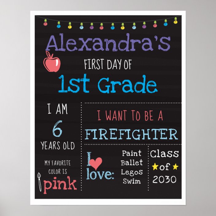 First Day of School Poster | Zazzle.com