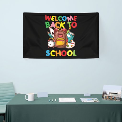 First Day of School Teacher Welcome Back to School Banner | Zazzle