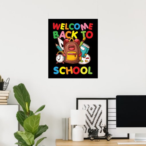 First Day of School Teacher Welcome Back to School Poster | Zazzle