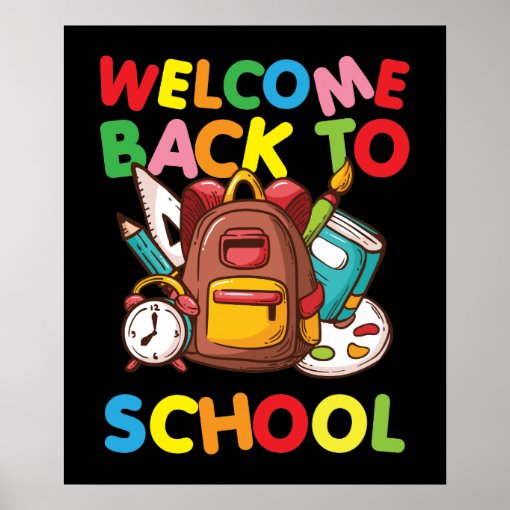 First Day of School Teacher Welcome Back to School Poster | Zazzle
