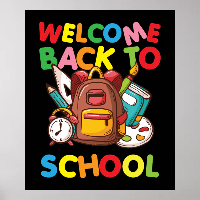 First Day of School Teacher Welcome Back to School Poster | Zazzle